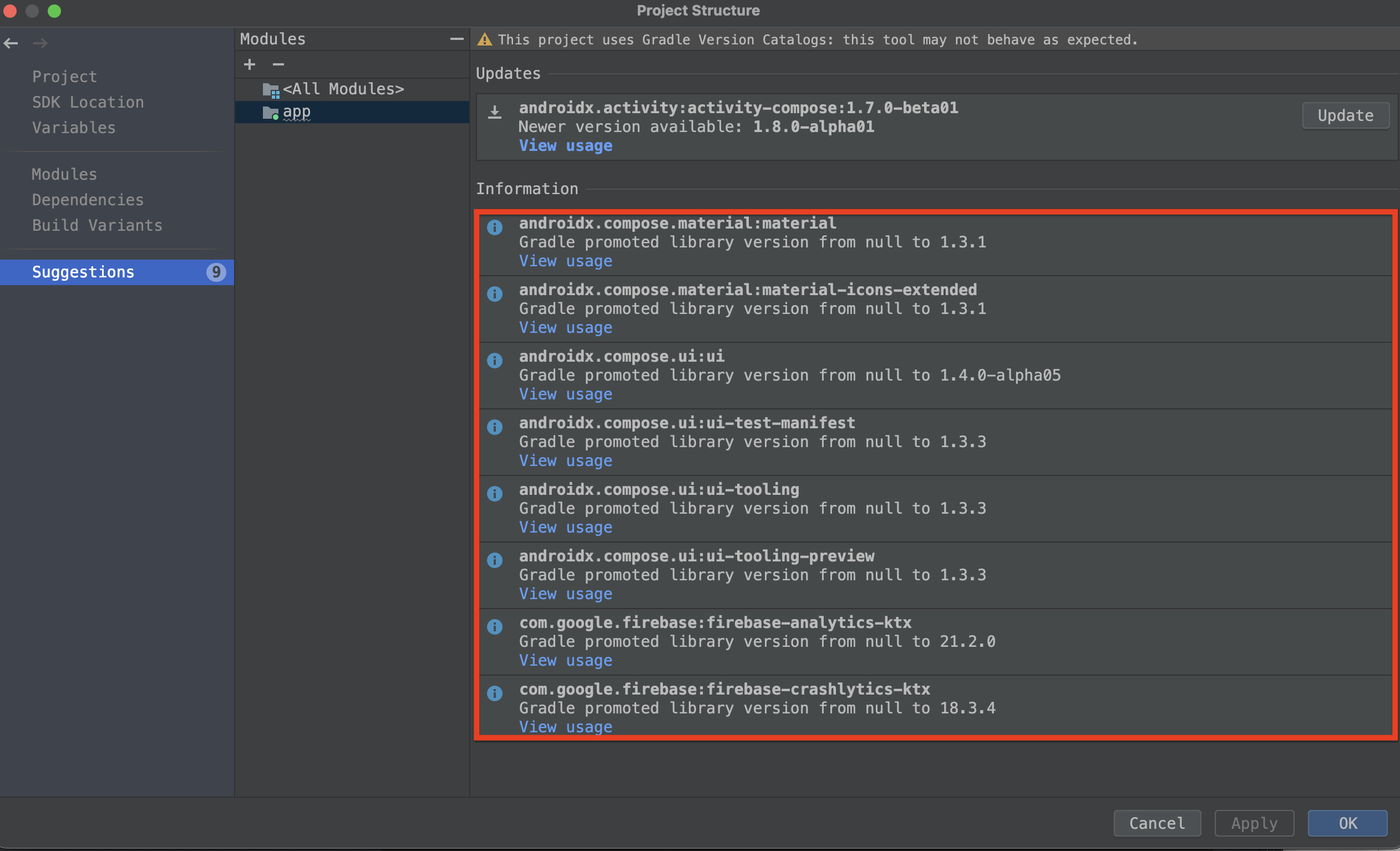 【Android】Version Catalog + JetpackCompose UI + BOM