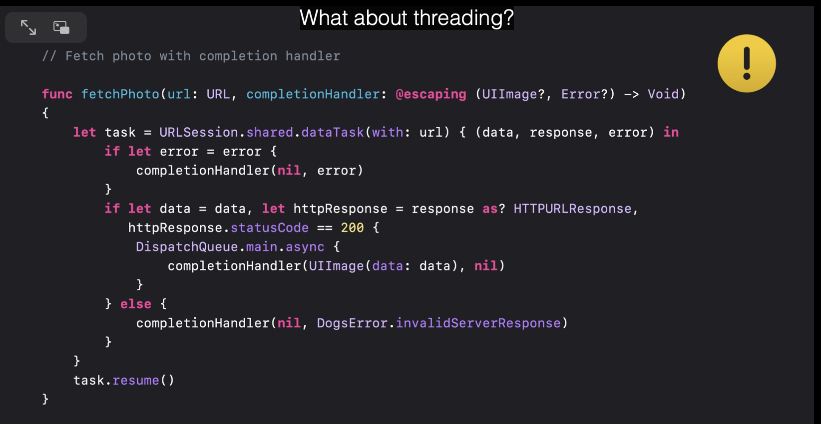 【Swift】URLSession.shared.dataTask() をうまく使いこなせない